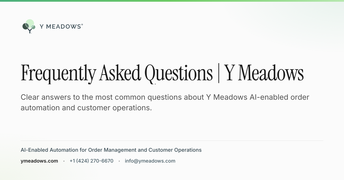 Frequently Asked Questions | Y Meadows